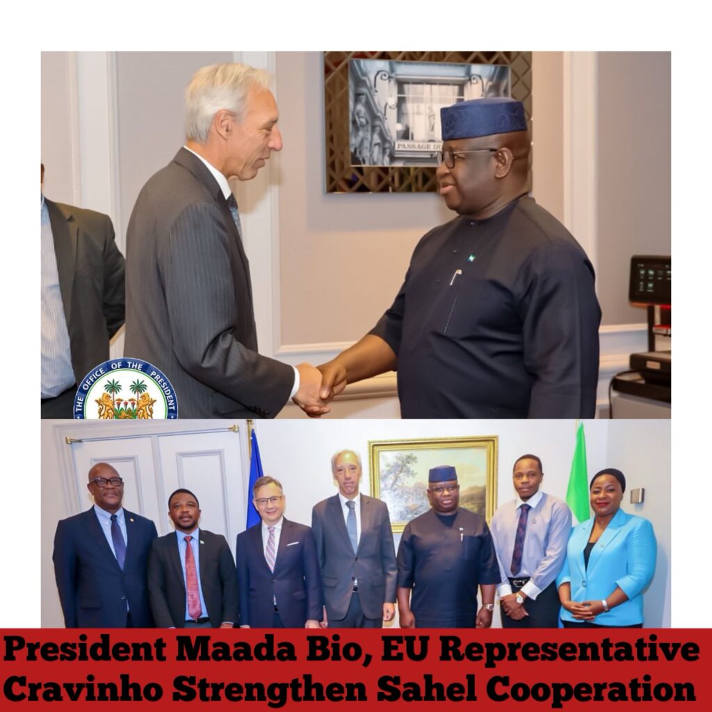 President Maada Bio, EU Representative Cravinho Strengthen Sahel ...